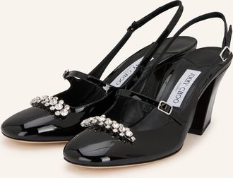 Jimmy Choo London Mary-Jane-Pumps Belinda Mit Schmucksteinen schwarz