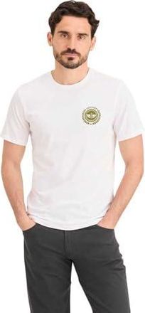 Dockers Graphic Tee T-Shirts, Crest Logo Lucent White (Avocat), M Hommes