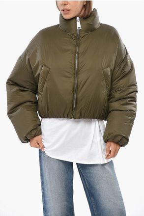 Khrisjoy 2 Pockets Nylon JOY Cropped Down Jacket size 42