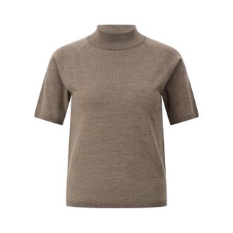 Hemisphere Kurzarmpullover aus Merinowolle