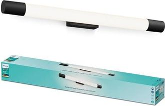 Philips Rover LED Spiegelleuchte rund, ideal geeignet f&uuml;r das Badezimmer, 10 W, 1500 lm, 2700 K, Schwarz, IP44, wasserfest