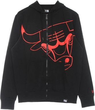 New Era Chicago Bulls Leichter Zip-Hoodie - - Sweatshirts & Hoodies - Herren - Schwarzk - XL