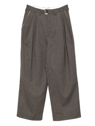 Camiel Fortgens pantalon à chevrons - Gris