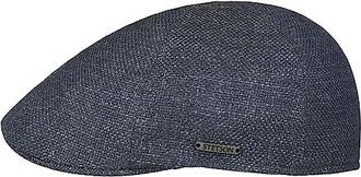 Stetson Casquette Texas Taleco Homme - Made in The EU Laine Gavroche en Lin avec Visiere, Doublure, Doublure Ete Printemps-ete - 59 cm Bleu-Gris