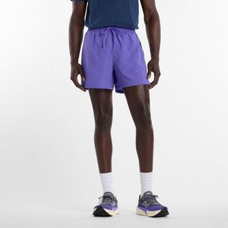 New Balance Homme Fast Days Short 5 en Mauve, Polytiss&eacute;, Taille XL