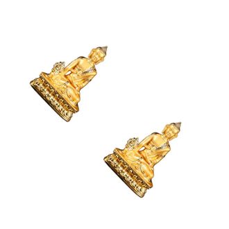 Garneck 2St Medizin Buddha vergoldete Buddha Statue Desktop -Ornamente Kippen Statuen Auto Buddha Figuren Buddhismus Dekoration Buddha- buddhistische Tempel s