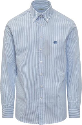 Etro Homme, Chemises, Bleu, Taille: XL Chemise Boutonn&eacute;e Ray&eacute;e