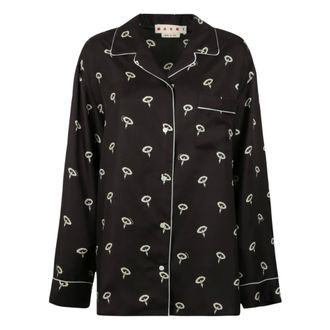 Marni Chemise Pyjama - Femme - V&ecirc;tements de nuit et de d&eacute;tente - Noir - Taille: 46 FR