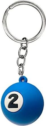 Generic Porte-cl&eacute;s de billard pour homme et femme - Mini boule de billard ronde - Accessoires de sac &agrave; main, 2, taille unique