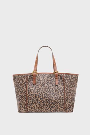 Gerard Darel Cabas en toile enduite l&eacute;opard et cuir - SIMPLE BAG - Leopard