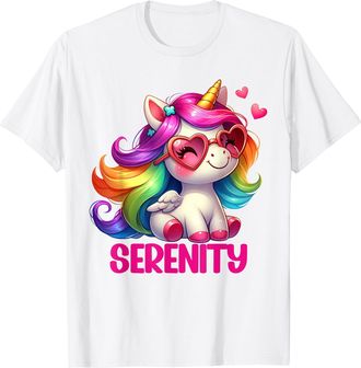 BDAZ Personalisiertes Design mit Einhorn-Motiv T-Shirt