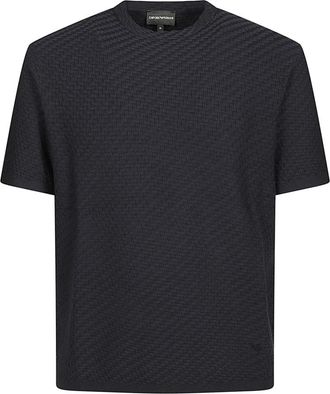 Emporio Armani Homme, Tops, Bleu, Taille: L Operata Microquadro