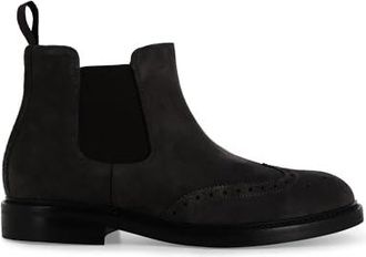 Melluso Bottines homme avec &eacute;lastique et queue daronde en daim gris u24657, gris, 43 EU