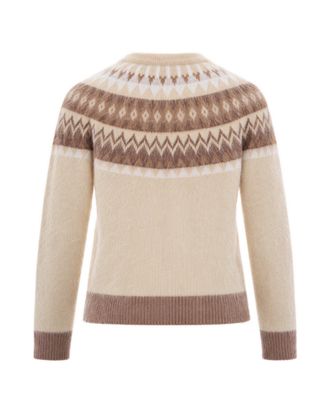 Max Mara Jacquard Fair Isle Sweater - Beige
