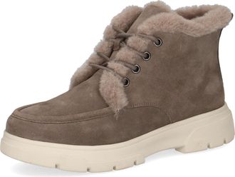 Caprice Comfort Damen Stiefeletten zum Schnüren Gefüttert, Braun (Dk Taupe Suede), 38 EU