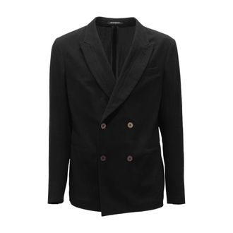 Armani Doppelreihige Wolljacke - - Jackets - Herren - Schwarzk - L