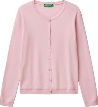 Benetton Damen Maglia Coreana M/L 1091d5558 Strickjacke, Rosa_1, XXS
