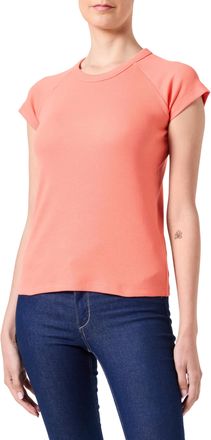 Jack & Jones Damen JXFRIEND STR SS Rib Tee JRS NOOS T-Shirt, Peach Echo, Medium