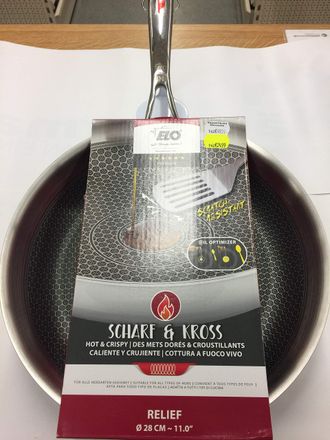 ELO Elo Edelstahlpfanne Relief Scharf & Kross &Oslash; 28 cm