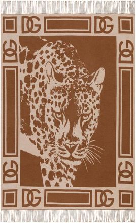 Dolce & Gabbana unisex, Accessoires, Brun, Taille: ONE Size Plaid en cachemire jacquard