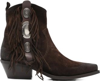 M&eacute;tisse fringe boots - Braun