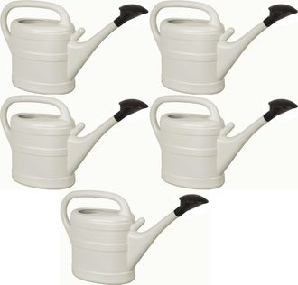 Kova&T 5X Gießkanne 10L HELLGRAU + 1x BILDMAGNET! Blumenkanne Kunststoff für groß & klein Garten & Zimmerpflanzen Gießkannen Gieskanne Gieskannen Giesskanne 