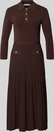 Michael Kors Strickkleid mit Polokragen und 3/4-Arm