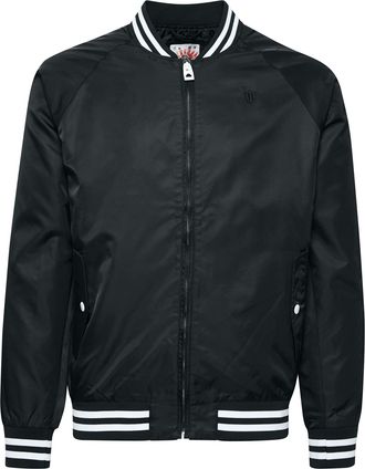 Indicode 10356MM IDKevin College jacke Herren Übergangsjacke Herrenjacke jacke Rippbündchen Regular Fit Robuste Polyester-Qualität, Größe:XL, Farbe:Black (999)