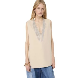 Max Mara Femme, Blouses et Chemises, Beige, Taille: 38 FR Blouses