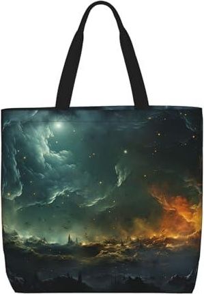 Generic LEspace Extra-Atmosph&eacute;rique Sac A Main Femmes D&eacute;contract&eacute; Sacs De Courses Pliable Sac Fourre Tout Pour Travail Gym Shopping