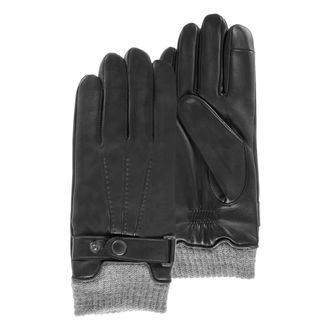 Isotoner Gants cuir homme Ref 67363 AAG Noir