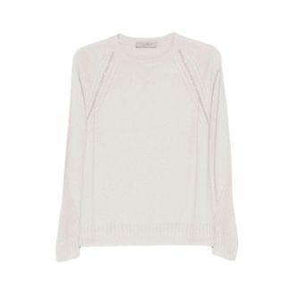 D.exterior Beiger Rippstrickpullover mit Raglan&auml;rmeln - - Knitwear - Damen - Beige - L