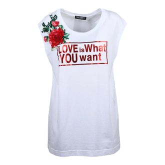 Dolce & Gabbana &Auml;rmellose Oberteile - - Tops - Damen - Wei&szlig; - XS