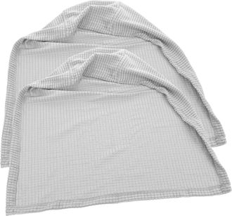 Garneck Elastische Armlehnenbezüge Weichem Fleece Waschbare Couch Sessel armlehnenabdeckungen Passend Schützender Stuhl Sofabezug in Silbergrau Modernes Desig