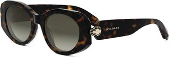 Bulgari Elegante Ovale Sonnenbrille mit Schlangendetails - - Accessories - unisex - Braun - ONE SIZE
