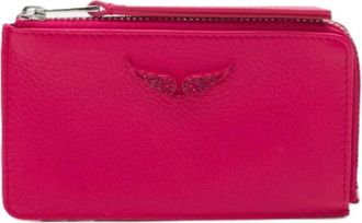 Zadig&Voltaire Femme, Accessoires, Rose, Taille: ONE Size Zv Card Grained Leather