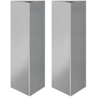 vidaXL Vidaxl - Jardini&egrave;res 2 pcs triangulaire 30x26x75 cm acier galvanis&eacute;