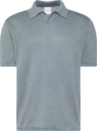 Calvin Klein Strick-Poloshirt aus einem Leinen-Mix in
