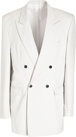 8 by YOOX COTTON DOUBLE BREASTED LONG BLAZER