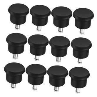 Supvox 12 St&uuml;ck rutschfeste B&uuml;rostuhlf&uuml;&szlig;e aus Eisen und Gummi Multifunktionale Ersatz Stuhlf&uuml;&szlig;e f&uuml;r Harte B&ouml;den Bodenschonend und Ger&auml;uschreduzierend Univers