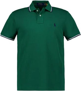 Polo Ralph Lauren Herren Polo-Shirt gr&uuml;n Baumwoll-Piqu&eacute; Slim Fit