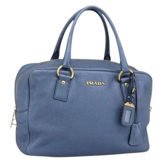 Prada Sac &agrave; main vintage doccasion - Femme - Pre-owned - Bleu - Taille: ONE Size