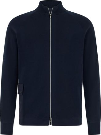 Boggi Milano zip patch pocket jumper - Blau