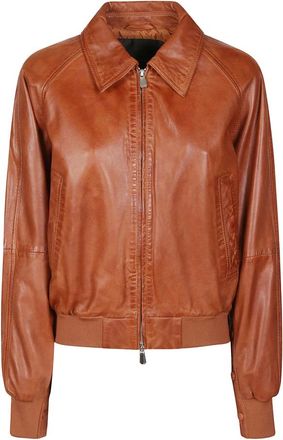 Pinko Pinko, Femme, Vestes, Brun, Taille: 38 FR Barbra Bomber Jacket