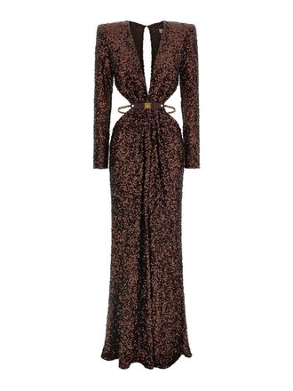 Elisabetta Franchi Robe De Soir&eacute;e - Marron