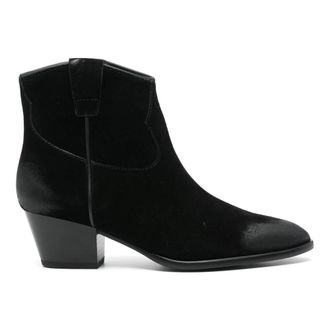 Ash Schwarze Wildleder-Stiefeletten mit seitlichem Rei&szlig;verschluss - - Shoes - Damen - Schwarzk - 35 EU