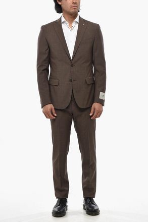 Corneliani CC COLLECTION Zweiknopf-Anzug aus Schurwolle mit Pattentaschen Corneliani