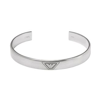 Emporio Armani Homme, Accessoires, Gris, Taille: ONE Size Bracelet en acier inoxydable pour hommes