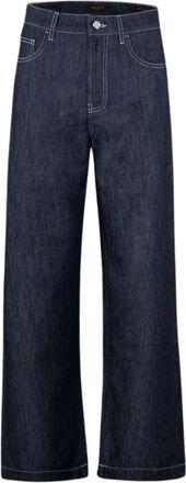 Moorer Femme, Jeans, Bleu, Taille: W29 Zaira Wide Jeans