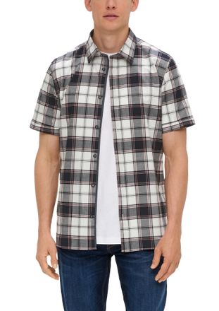 s.Oliver Kurzes Baumwollstretch-Hemd im Slim Fit